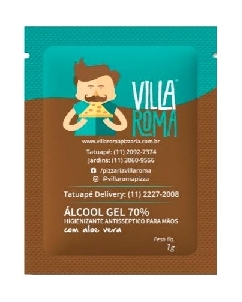 Sachê de Álcool em gel Personalizado